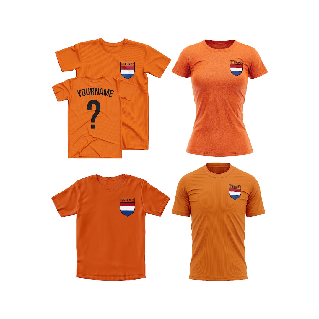 Netherland Name and Number Supporters Outfit, Dutch Football Top ...