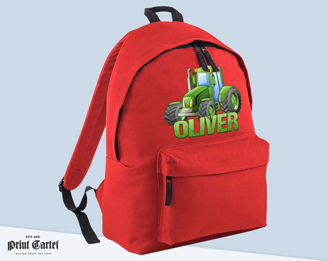 Personalised Tractor Backpack, Personalised School Bag, Personalised ...