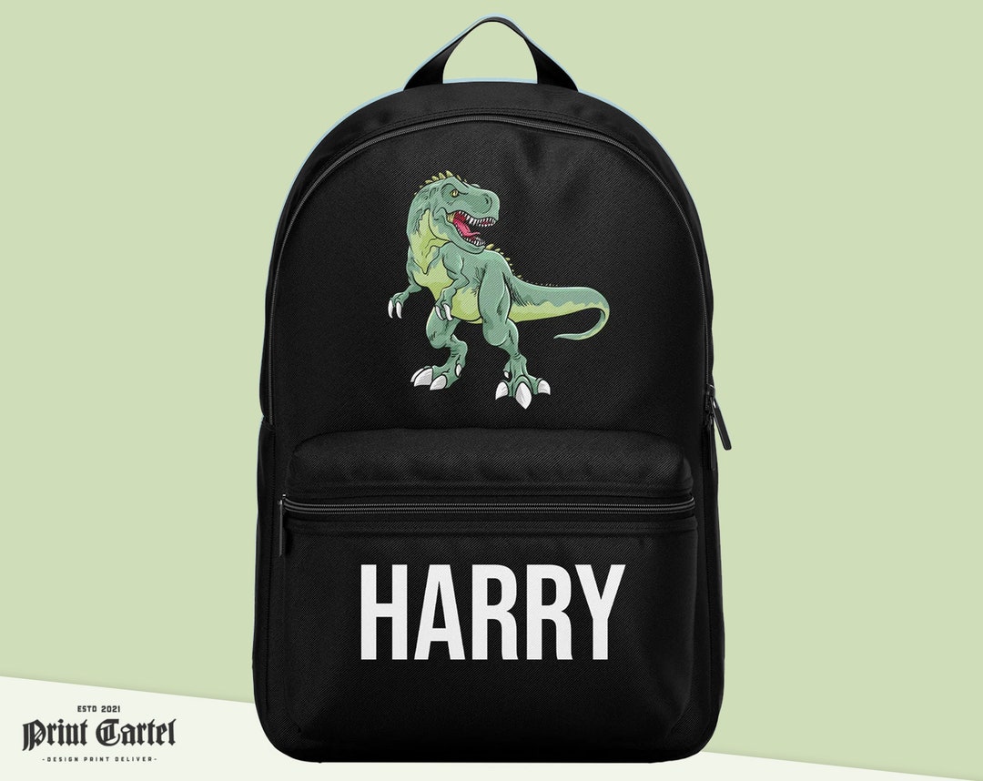 Personalised Dinosaur Backpack, Kids Personalised Backpack, Custom T ...