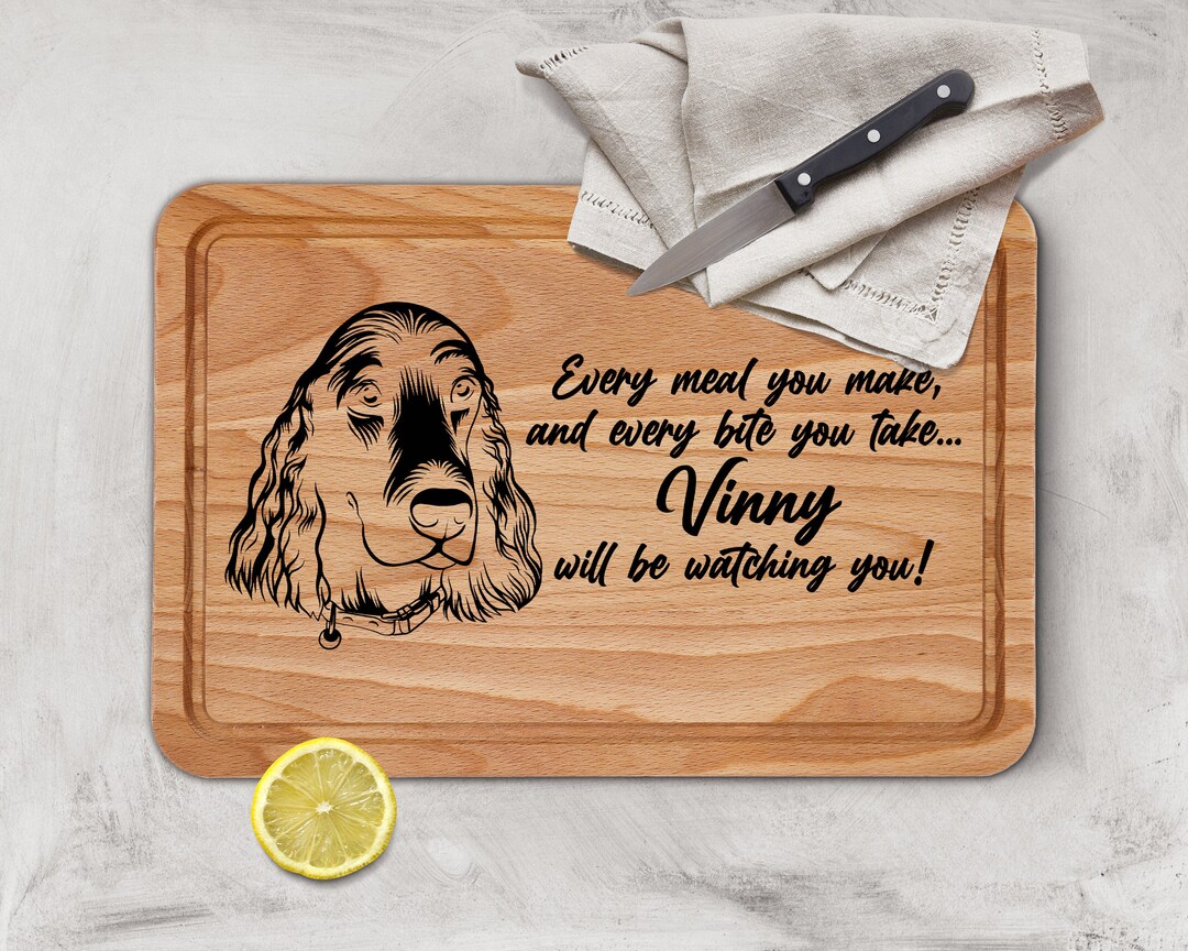 Personalised Cocker Spaniel Chopping Board, Cocker Spaniel Gift, Custom ...