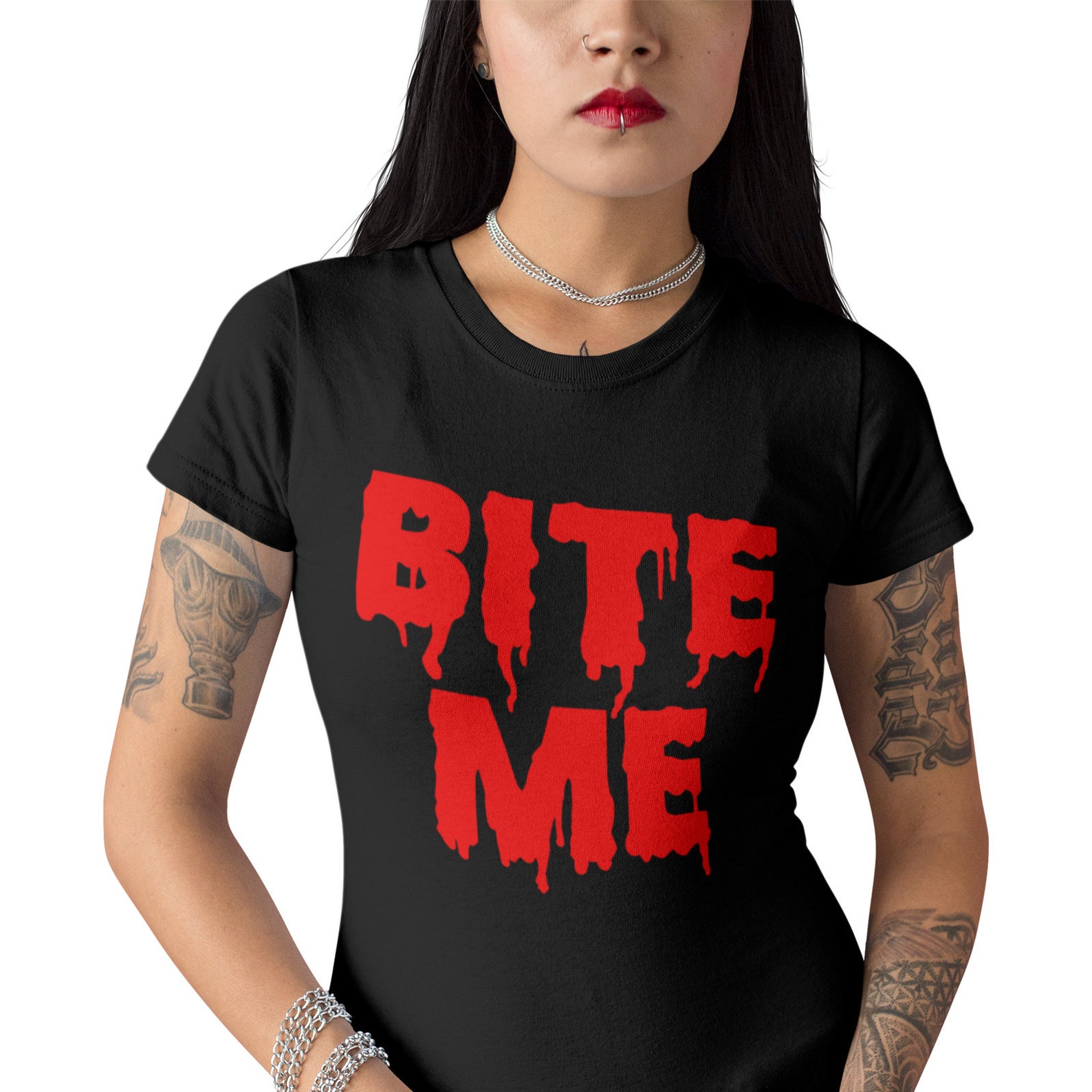 Bite Me Halloween Costume Halloween T Shirt Novelty - Etsy UK