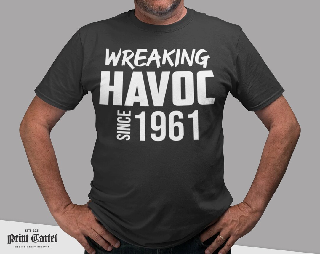 Wreaking Havoc Funny T Shirt for Men, Retirement Gifts for Him Mens ...