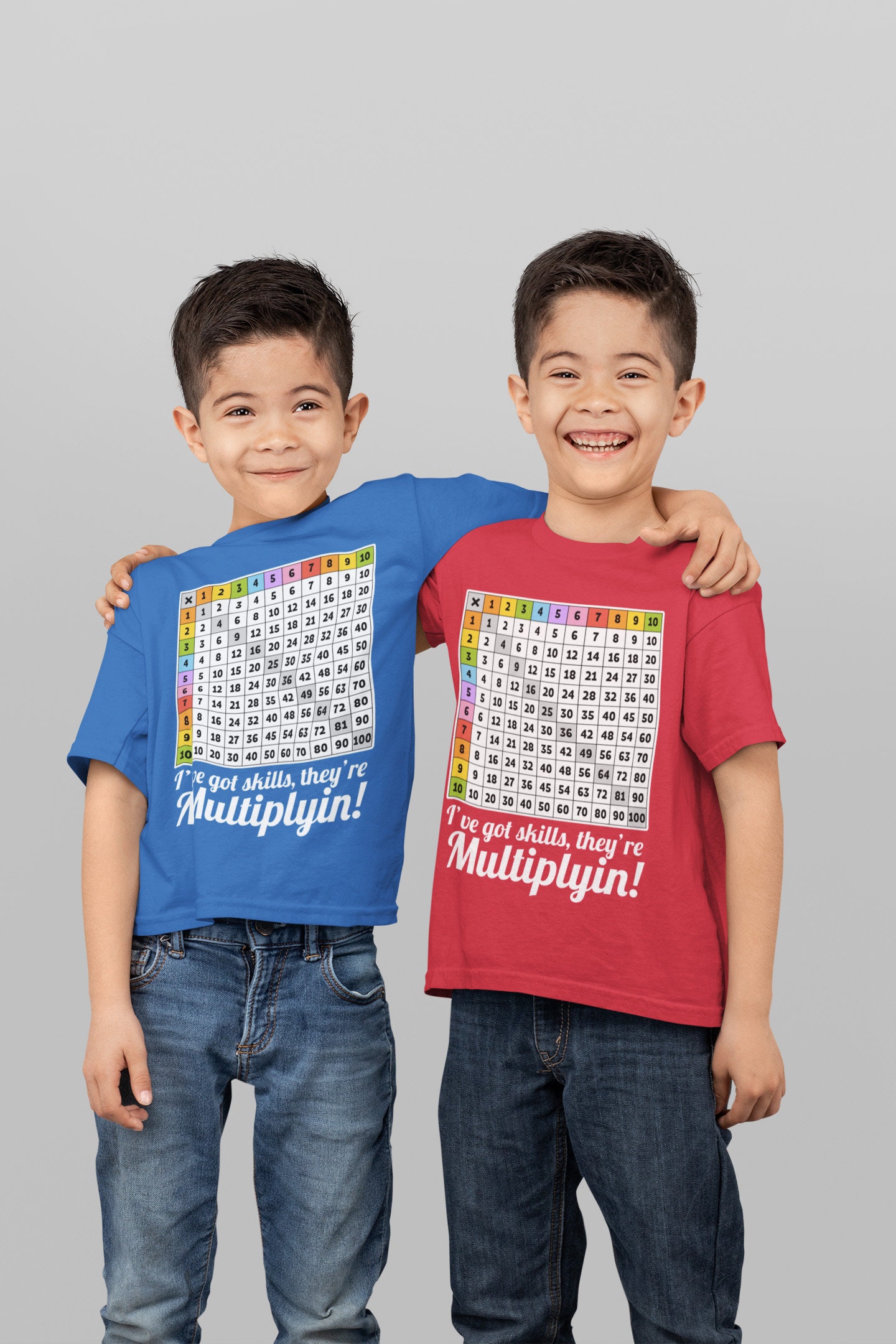 Maths Times Tables Grid Learning T Shirt Funny Multiplication - Etsy UK