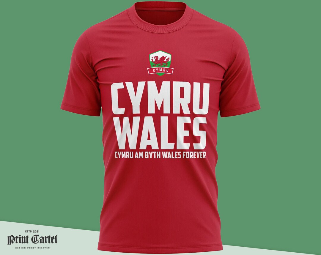 Wales T Shirt, Cymru Wales Forever, Mens Wales Red Tshirt, Top Tee ...