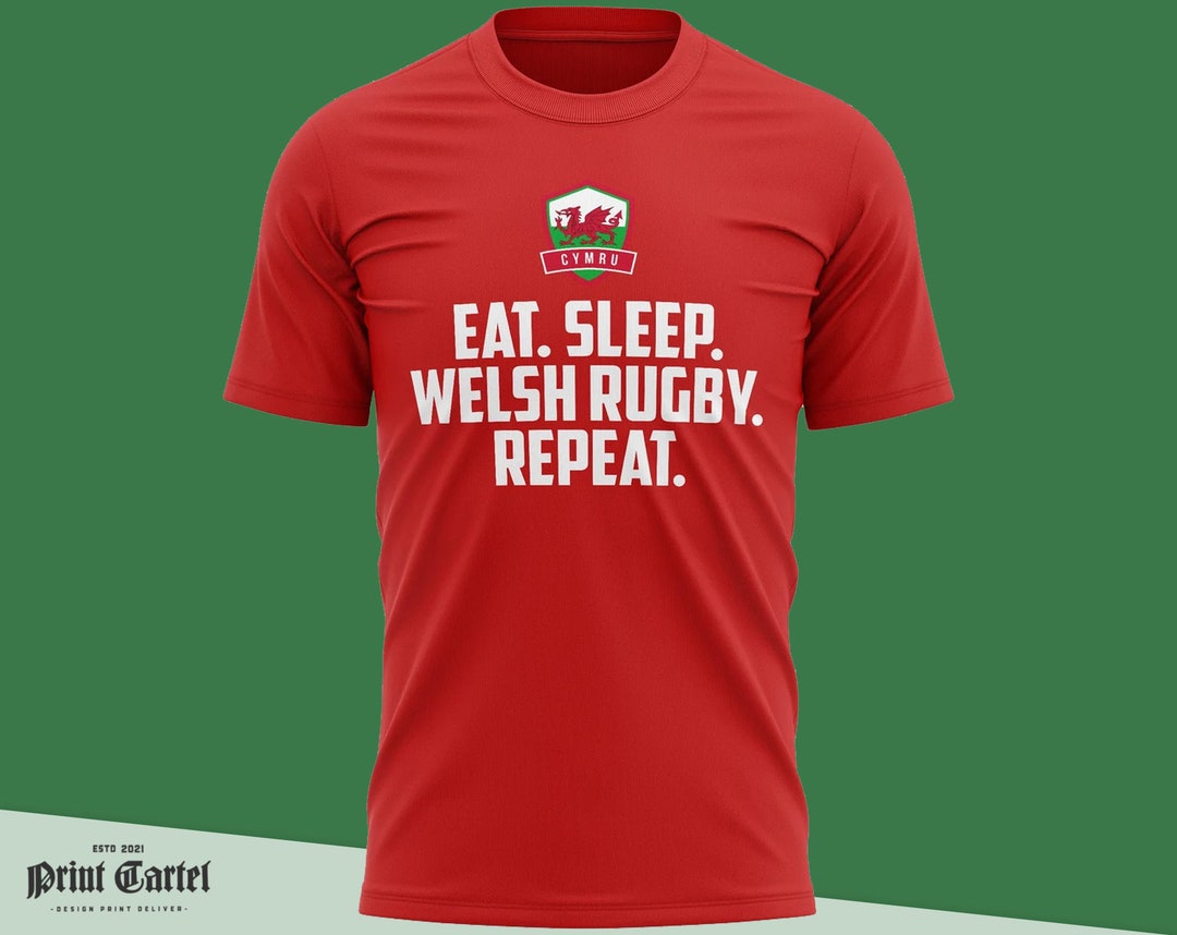 Eat Sleep Welsh T Shirt, Mens Wales Top, Rugby Shirt, Wales Tshirt ...