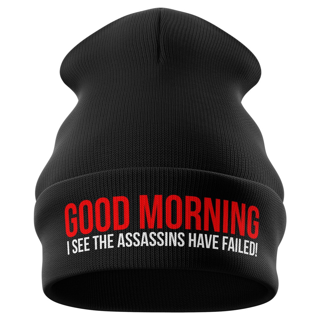 Assassins Have Failed Funny Beanie Hat, EMBROIDERED Beanie, Gift for ...