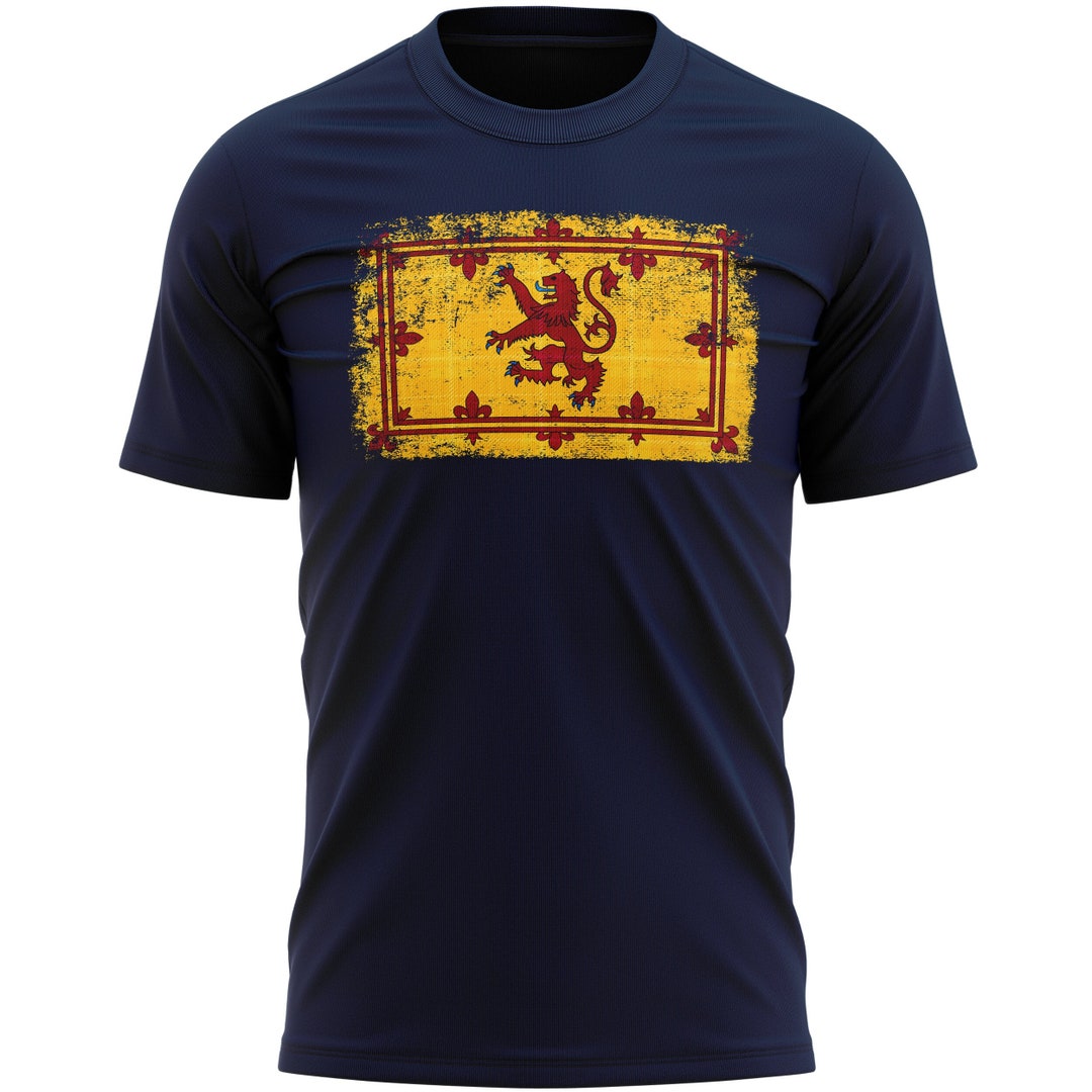 Scottish Coat of Arms Flag T Shirt for Men, Scotland Badge Mens T Shirt ...