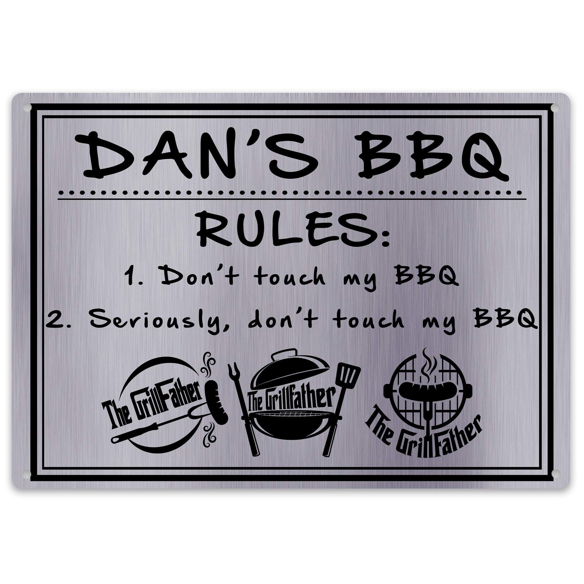 Personalised BBQ Rules Sign for Garden & Outdoor, Personalised BBQ ...
