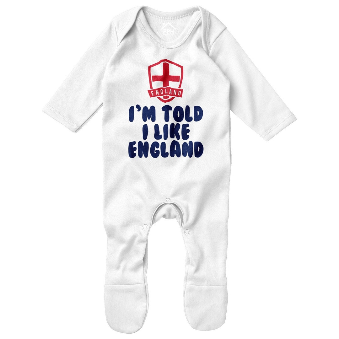 Im Told I Like England Romper Suit, Sleepsuit for Babies Sleep Baby ...