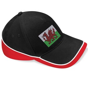 Wales Emblem Teamwear Cap for Men, Embroidered Wales Emblem Cap, Rugby ...