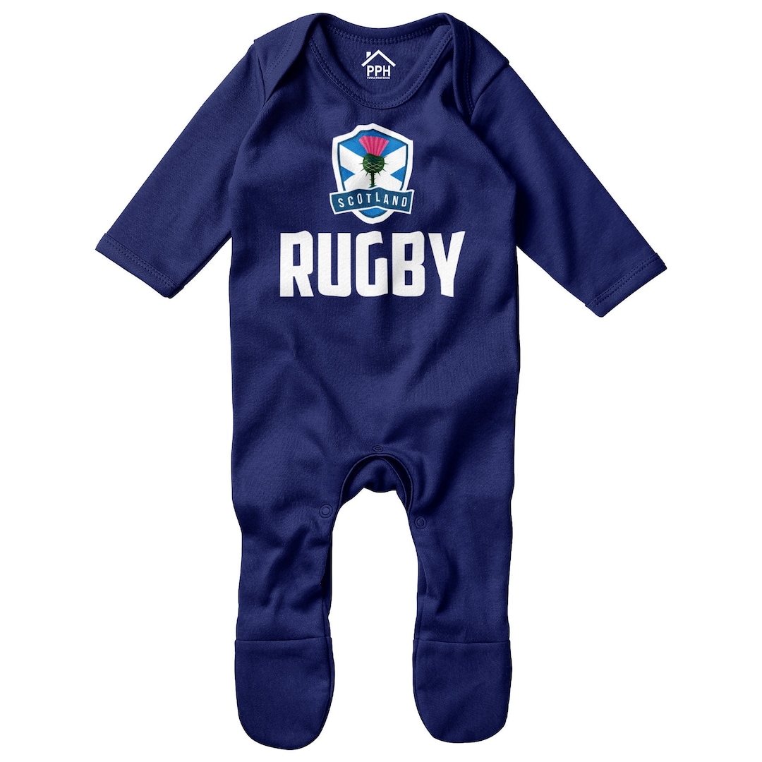 Scotland Rugby Babygrow, Scottish Romper Suit, Sleepsuit for Babies ...