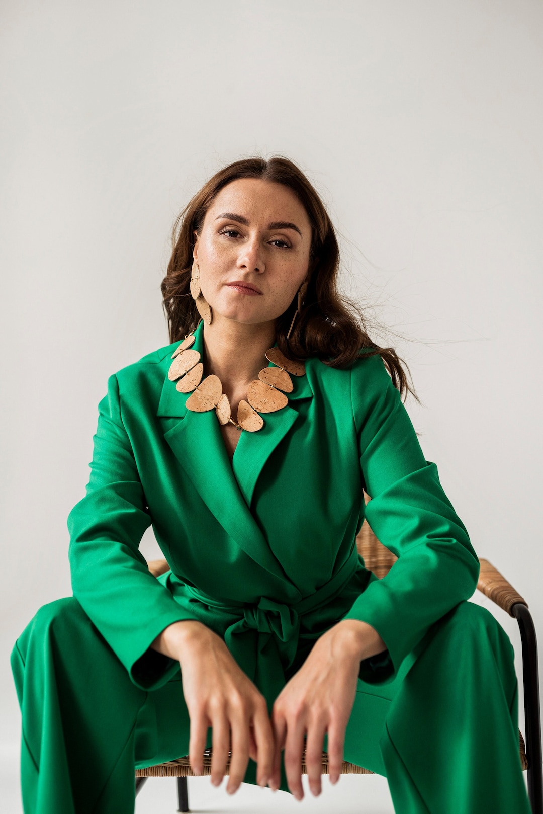 Collar de corcho / Joyería de corcho para mujer / Collar Boho / Collar ...