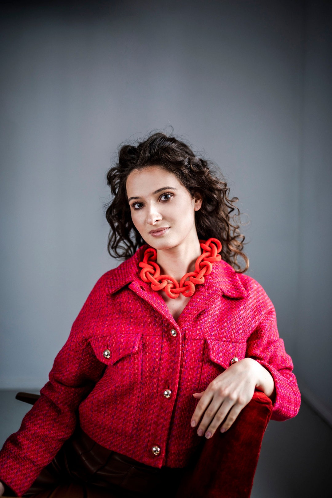 Braided Textile Cord Necklace, Textile Necklace, Sensitive Skin Cotton ...