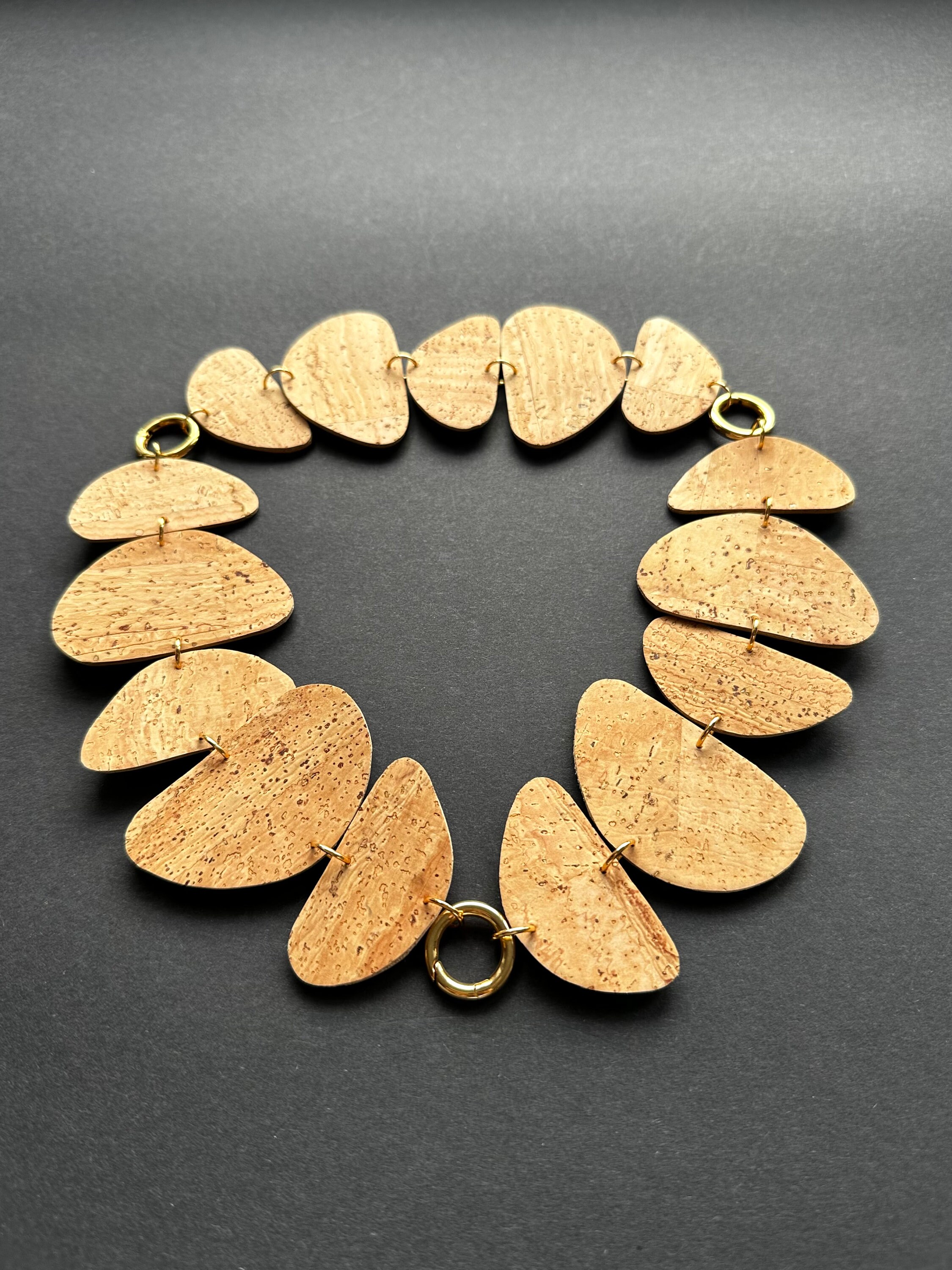 Collar de corcho / Joyería de corcho para mujer / Collar Boho / Collar ...