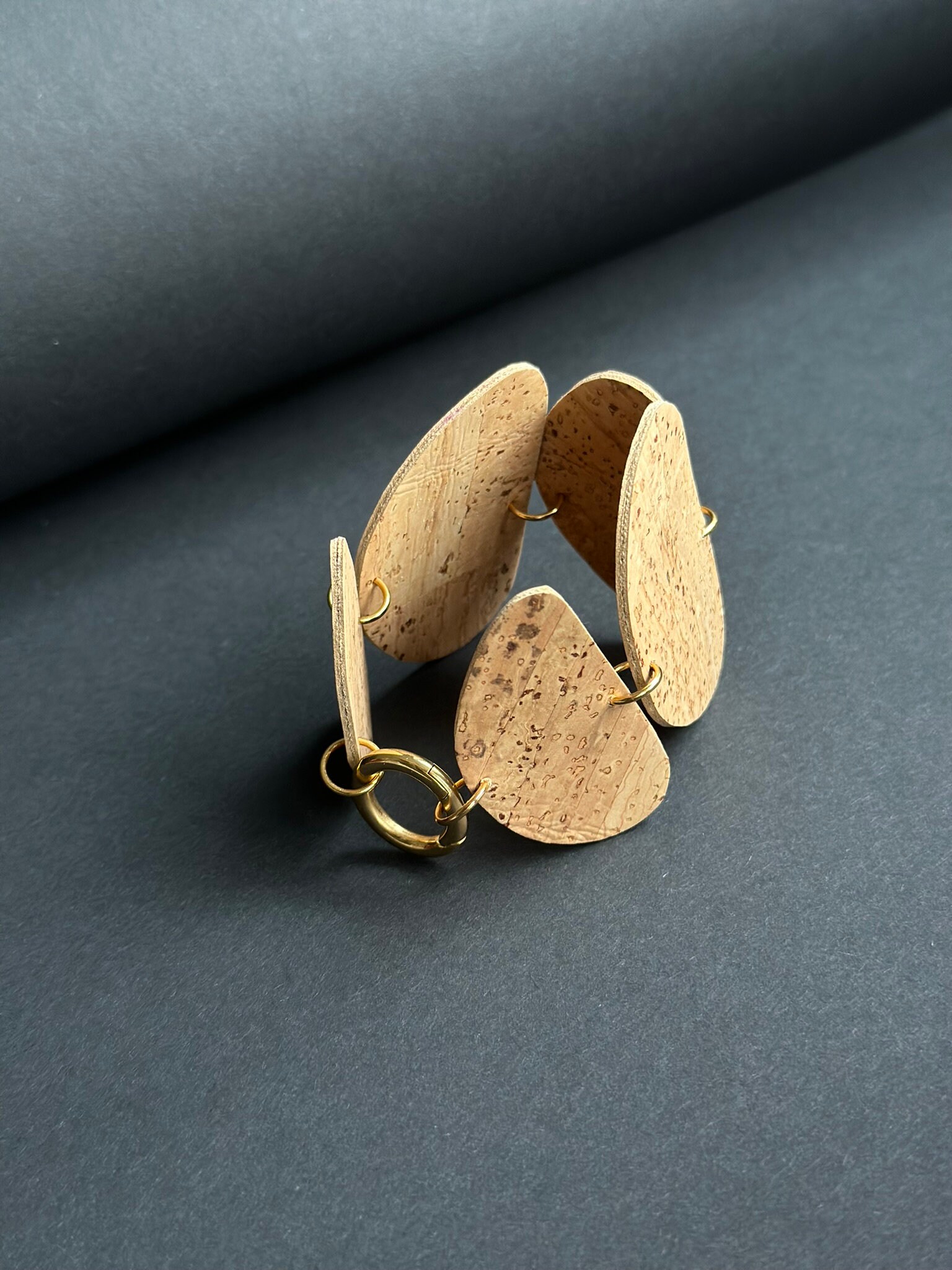 Pulsera modular de puño de corcho / Puño vegano de mujer / Puño de ...