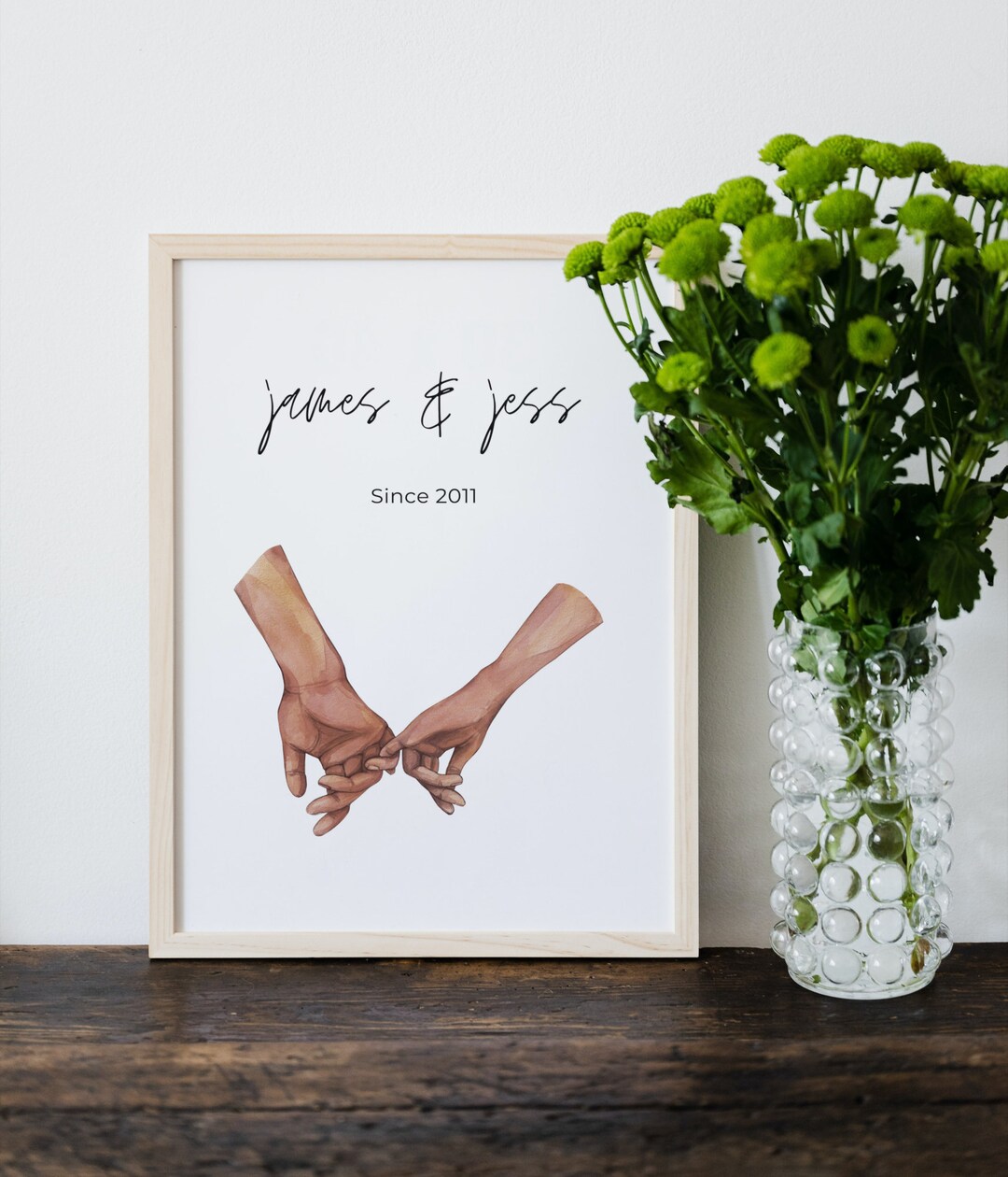 Couples Hands Wall Art Print Home Decor Couple Family Print Holding ...