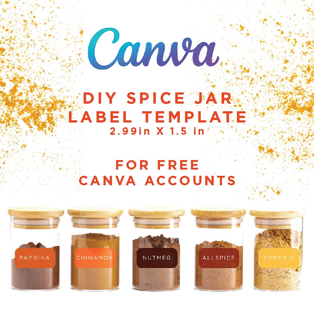 Easy DIY Label Template, 2.99x1.5 Inch Canva Label Tenplate, Custom ...