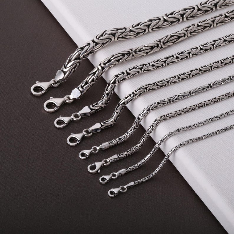 Handmade Silver Chain Necklace: Byzantine King Chain - Etsy