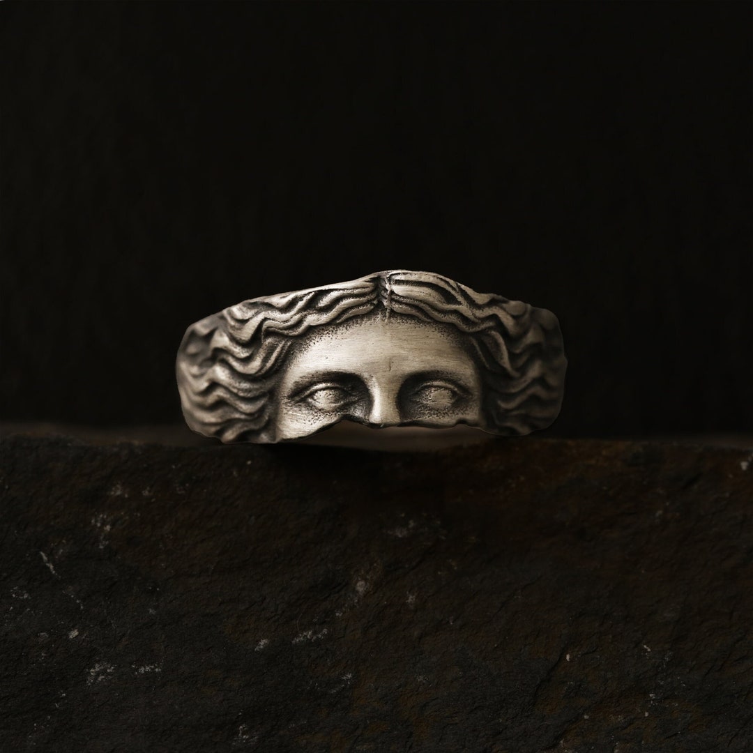 Venus Ring,aphrodite Eyes Silver Ring ,roman Goddess Venus Ring, Face of Aphrodite Ring ...