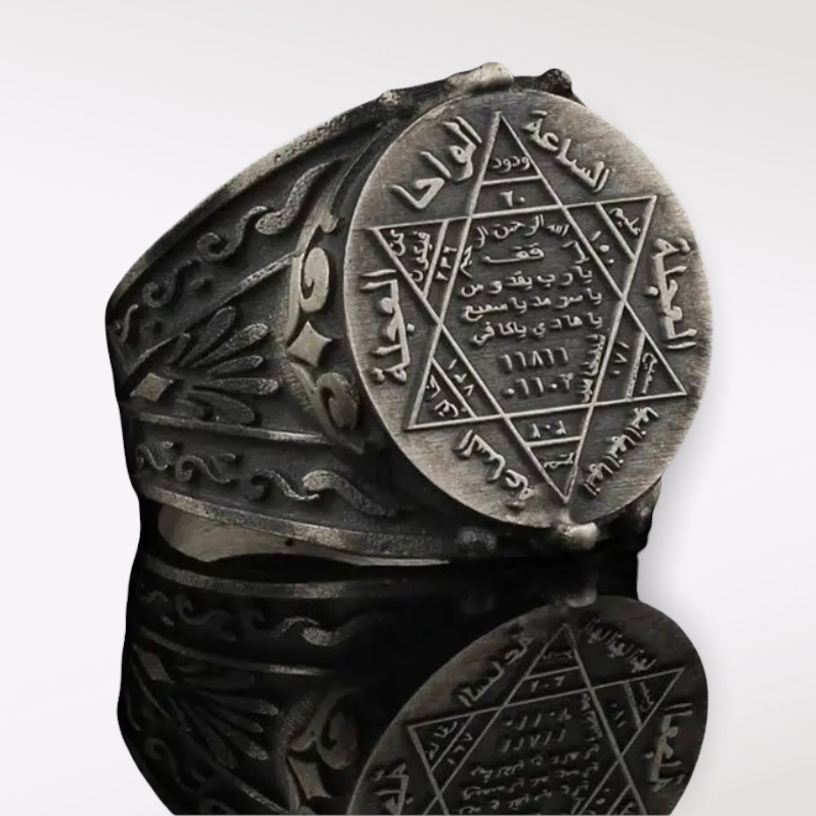 Star of David Ring Occult Ring Sterling Silver Mens Ring | Etsy