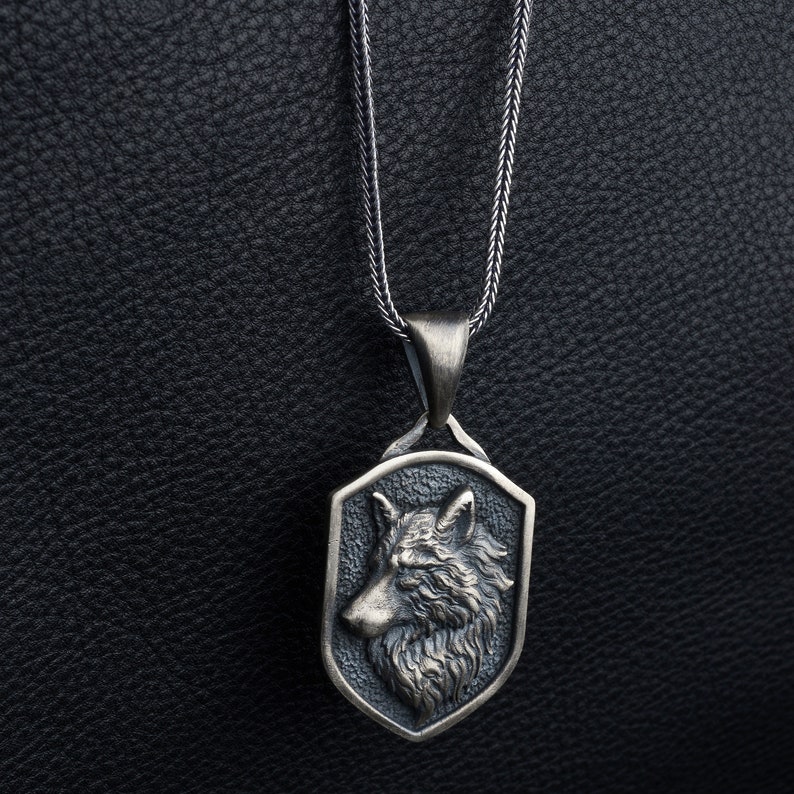 Viking Wolf Necklaces Silver Wolf Men Pendants Wild Animal - Etsy