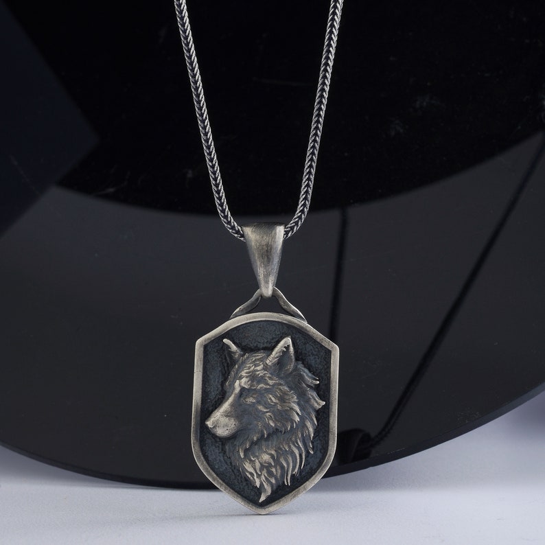 Viking Wolf Necklaces Silver Wolf Men Pendants Wild Animal - Etsy