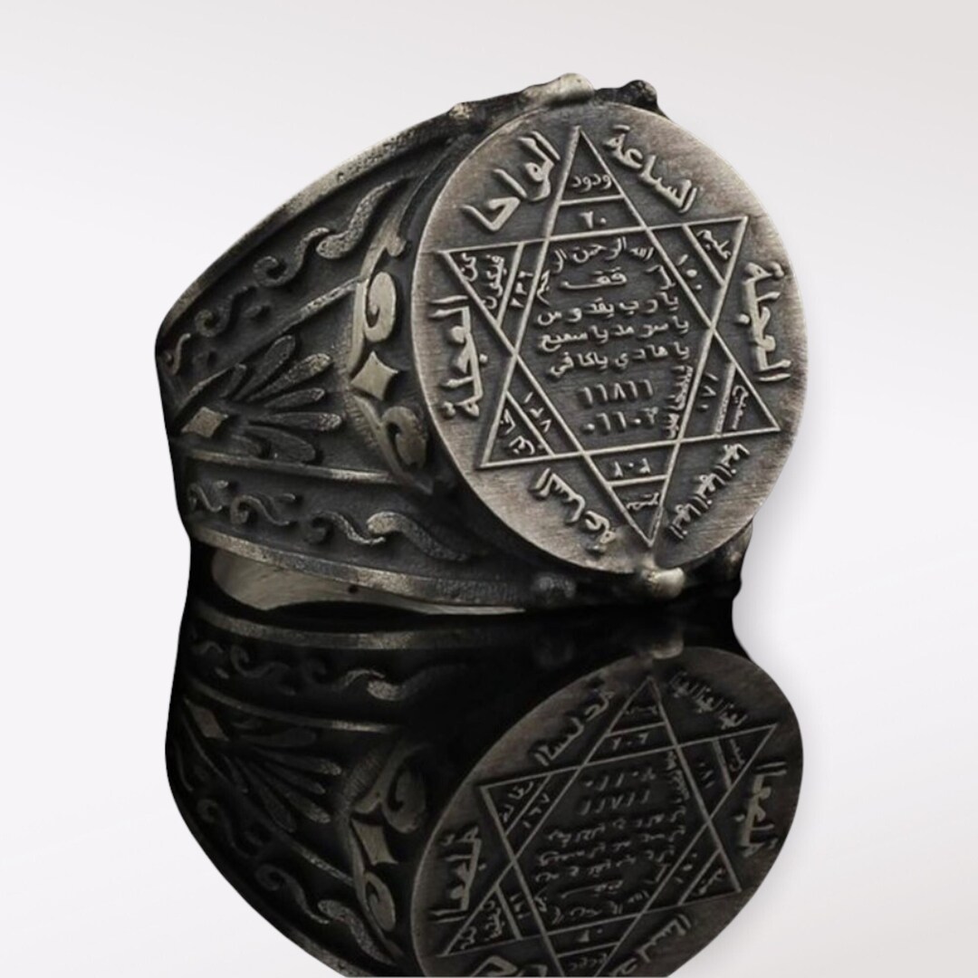 Star of David Ring, Occult Ring, Sterling Silver Mens Ring, King ...