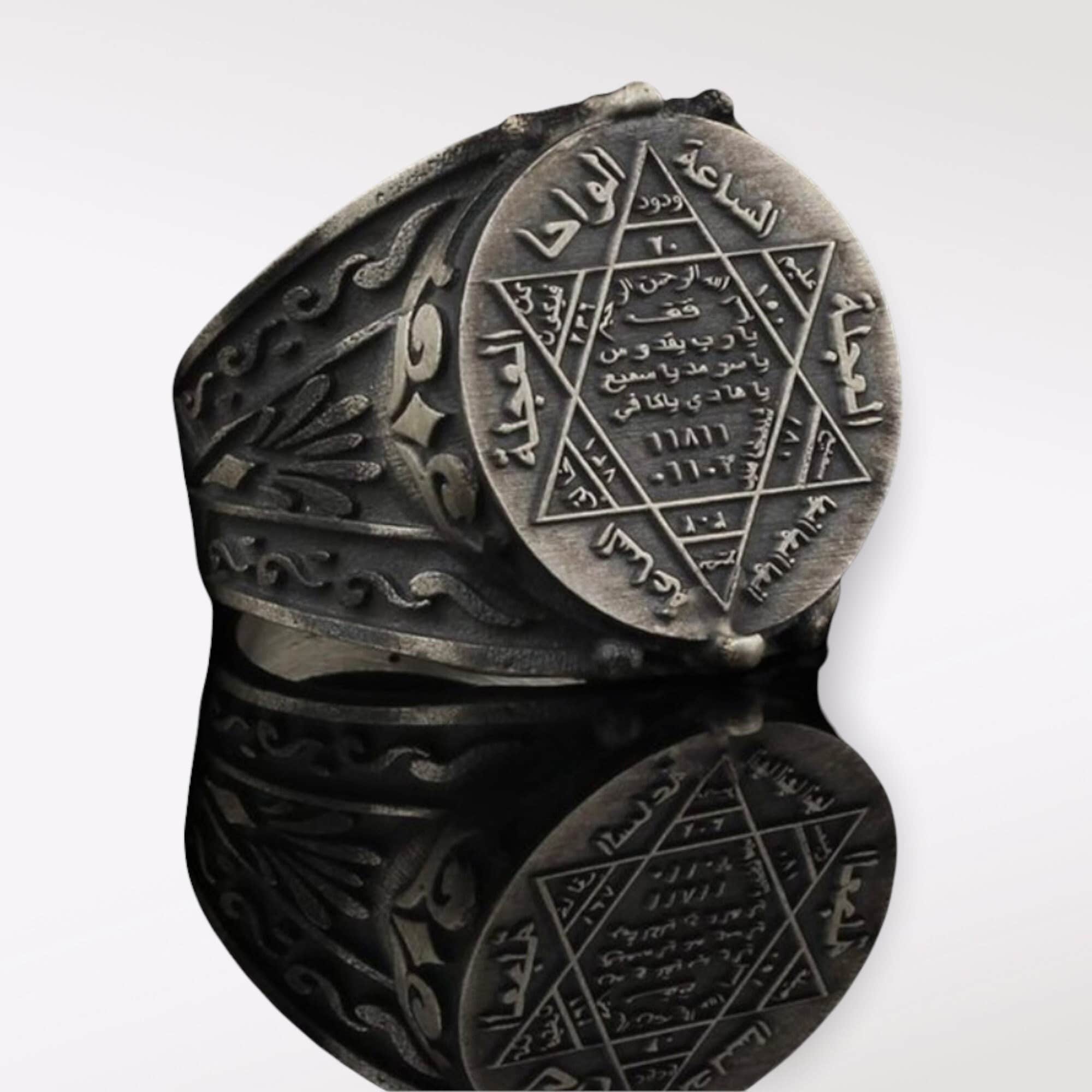 Star of David Ring Occult Ring Sterling Silver Mens Ring - Etsy