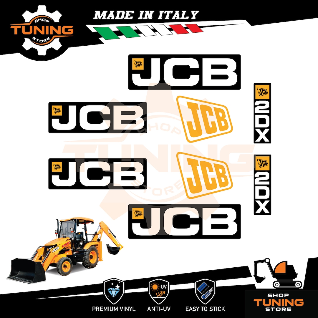 JCB 1cx 2dx Backhoe Loader Sticker Kit - Etsy