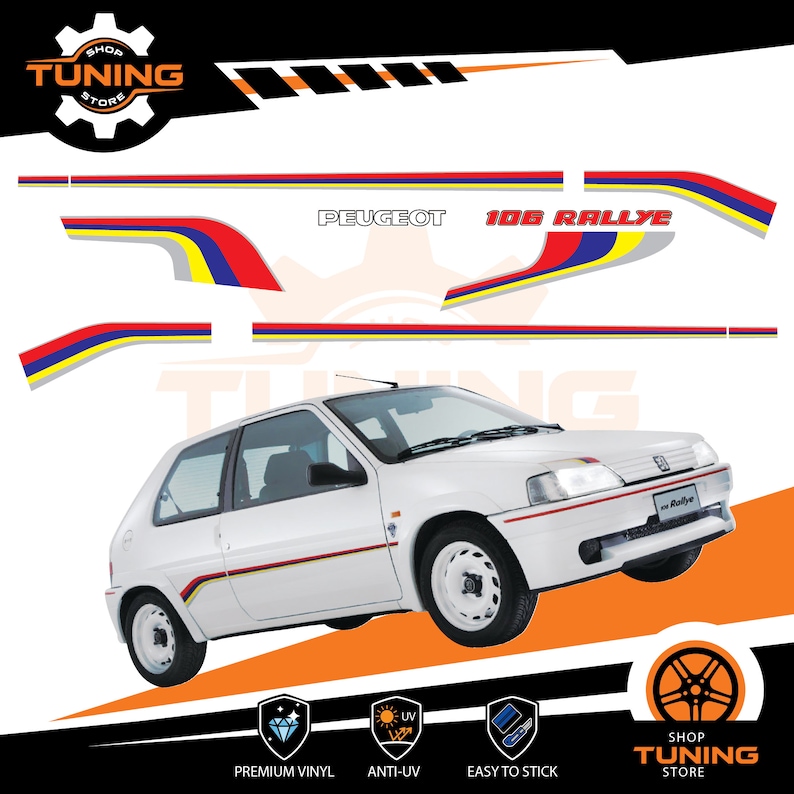 Peugeot 106 Rallye S1 Car Stickers Kit Tuning Rally Stickers - Etsy