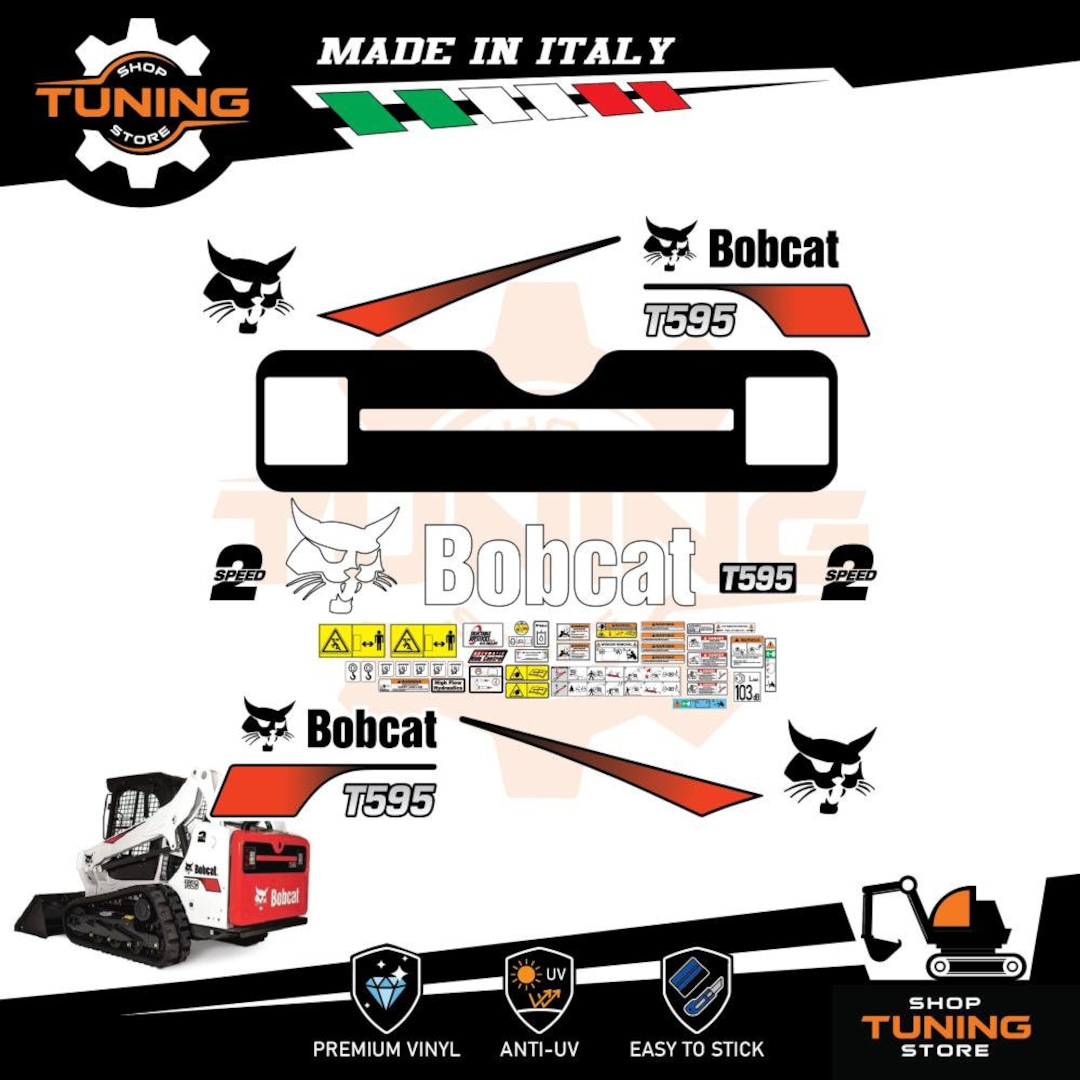 Sticker Kit Compatible Bobcat Shovel T595 M2 T595 M3 T630 M T630 M2 ...