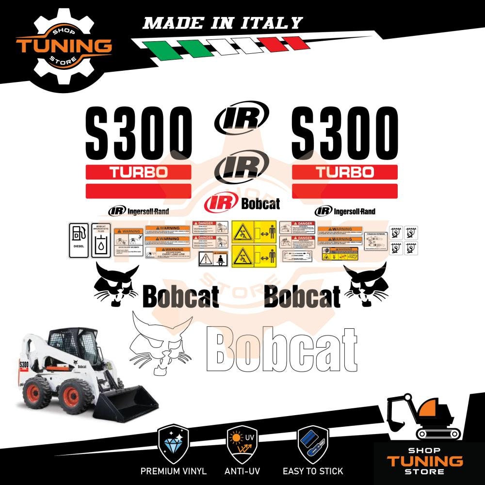 Sticker Kit Compatible Bob Cat Shovel S250 Turbo S250 Turbo Hf S300 K ...