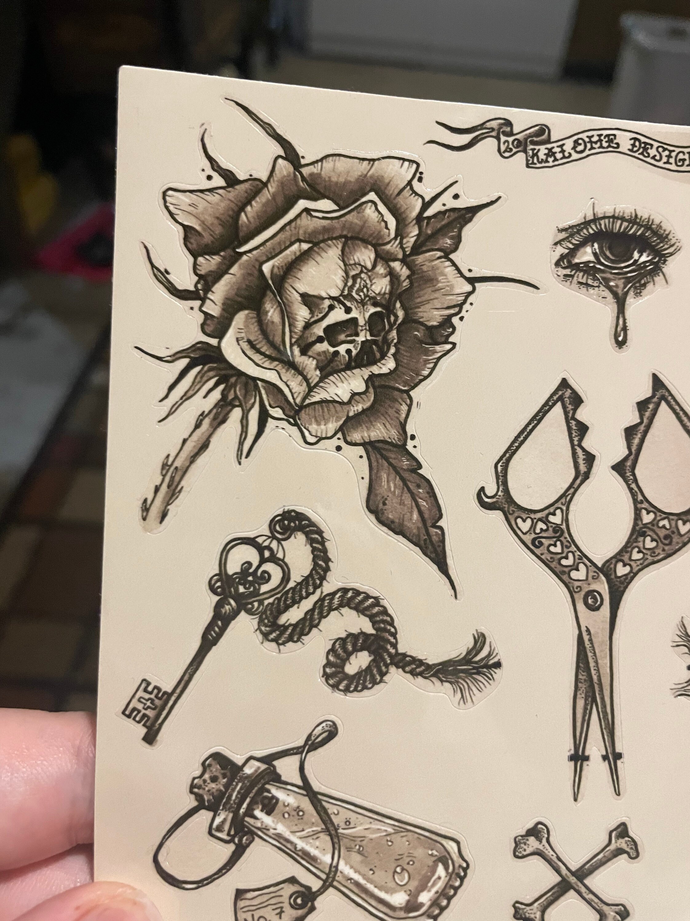 Flash Sheet Tattoo Stickers 3. - Etsy