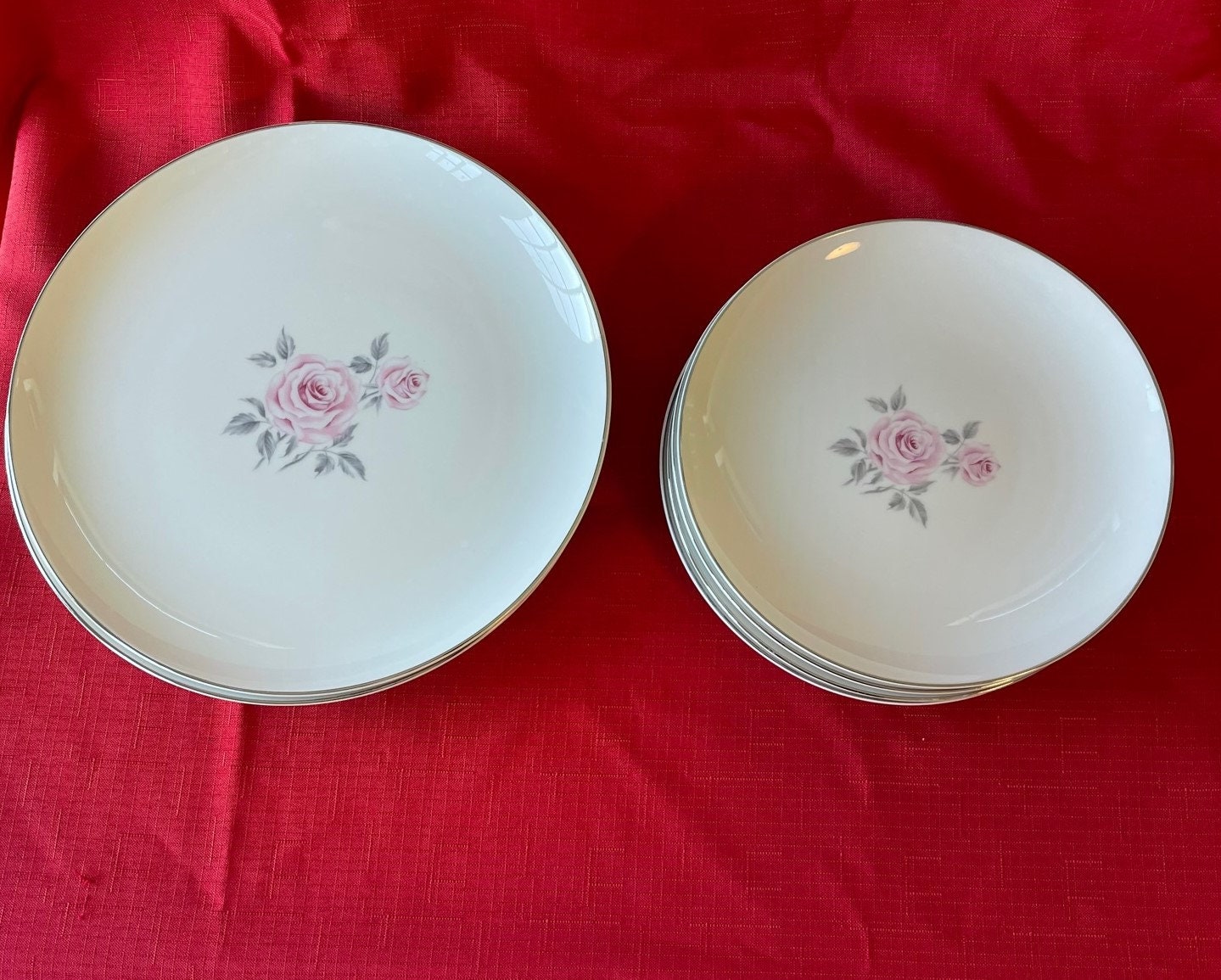 Rose China N JAPAN 3310 Perfection Dinner Plates and Salad Plates - Etsy