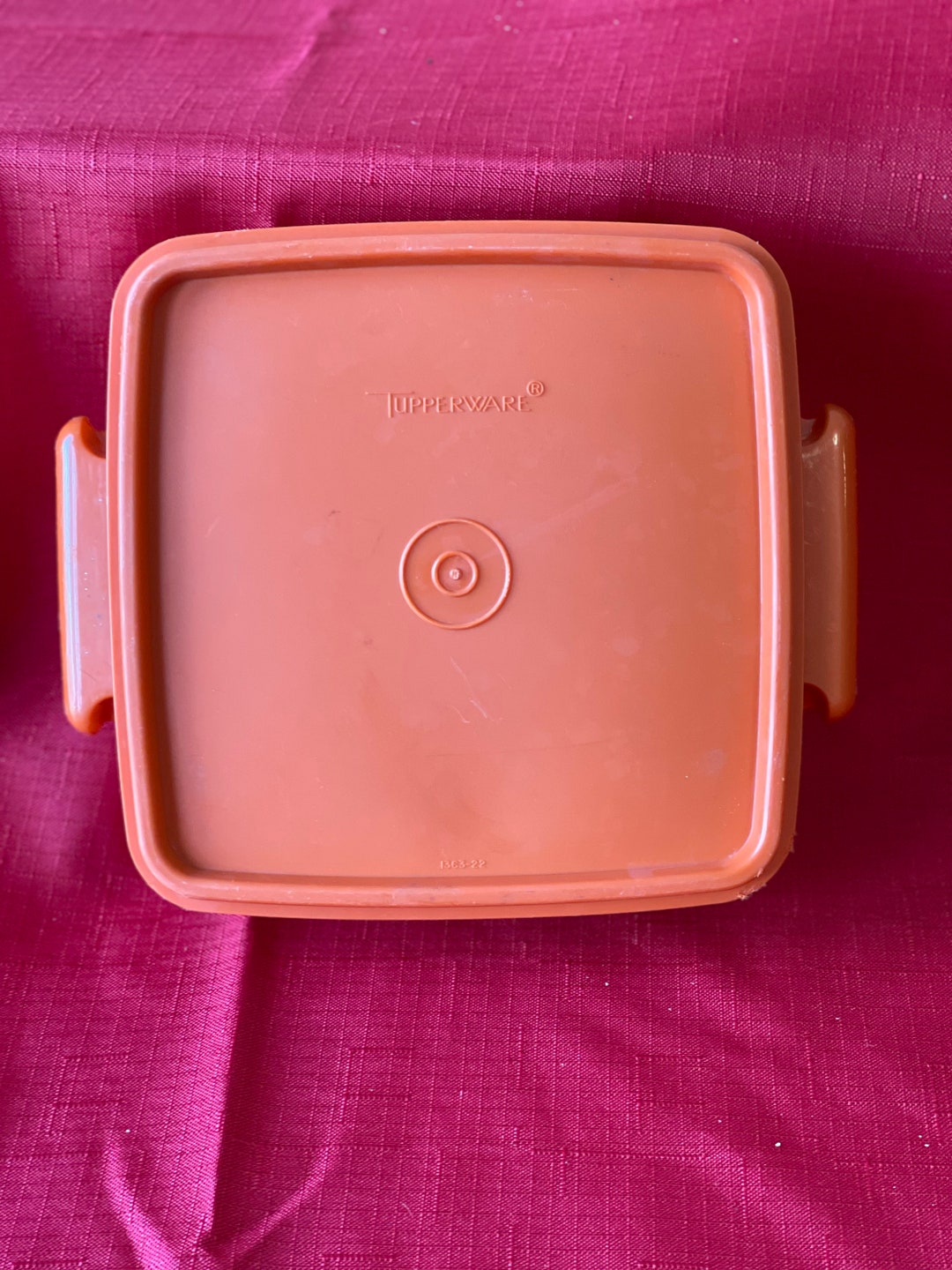 Vintage Tupperware Square-a-way Orange Sandwich Keeper Storage ...