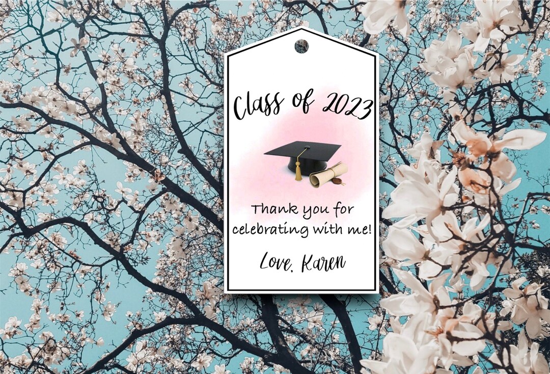 2023 Graduation Tags, Graduation Thank You Tags, Graduation Favor Tags ...