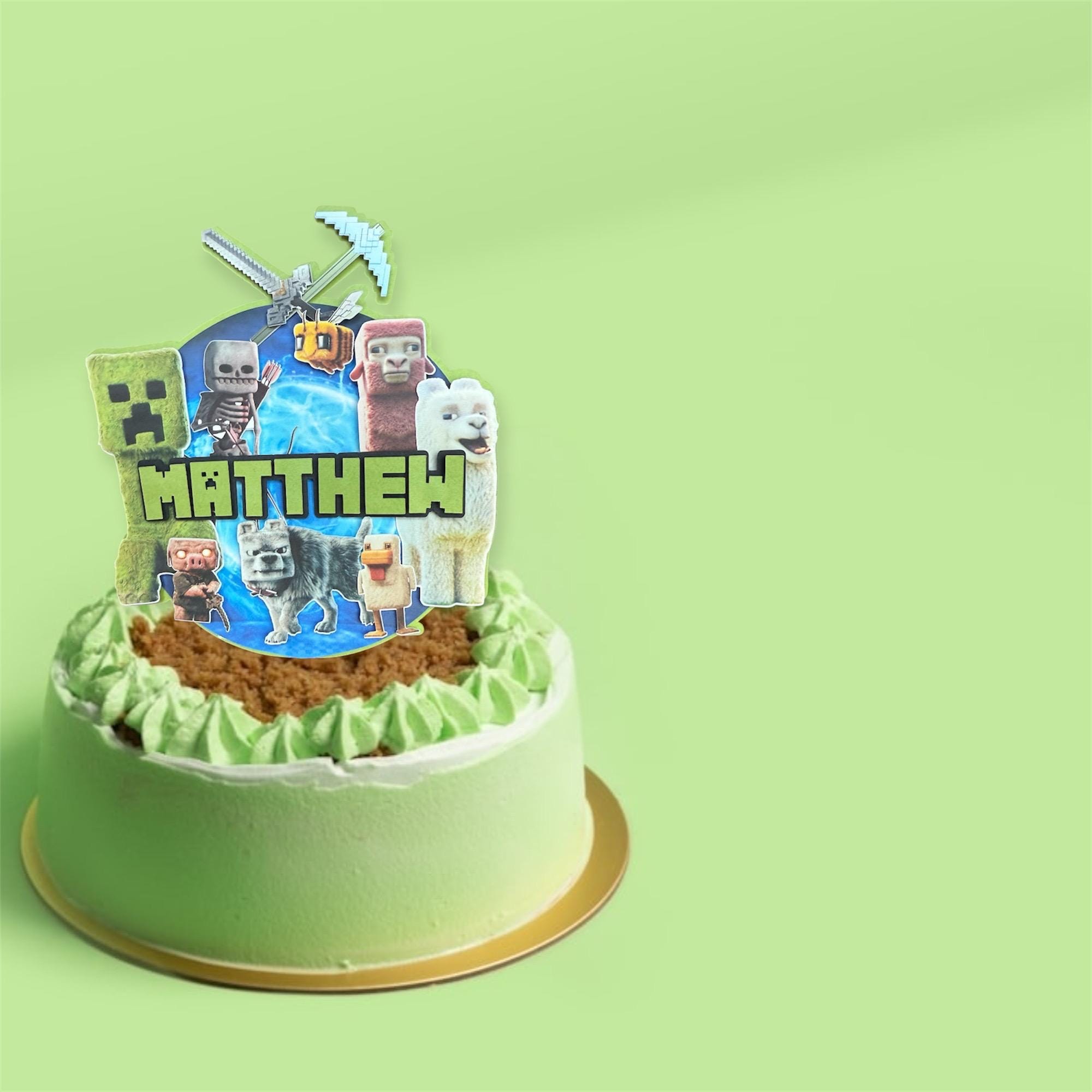 Minecraft Cake Topper, Minecraft Topper, Minecraft 3D Topper - Etsy