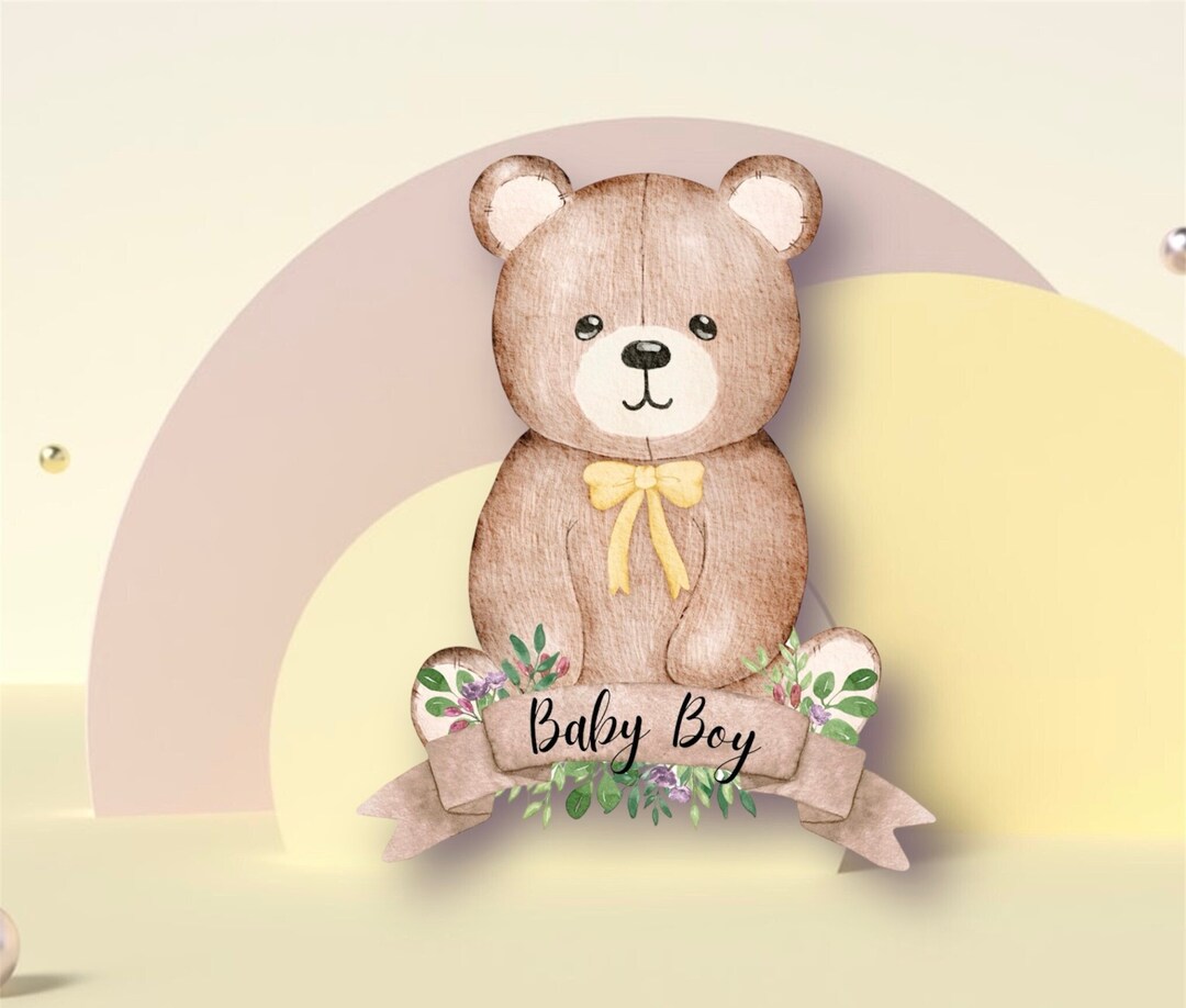 Bear Baby Shower Cake Topper, Teddy Bear Cake Topper, Bear Cake Topper ...