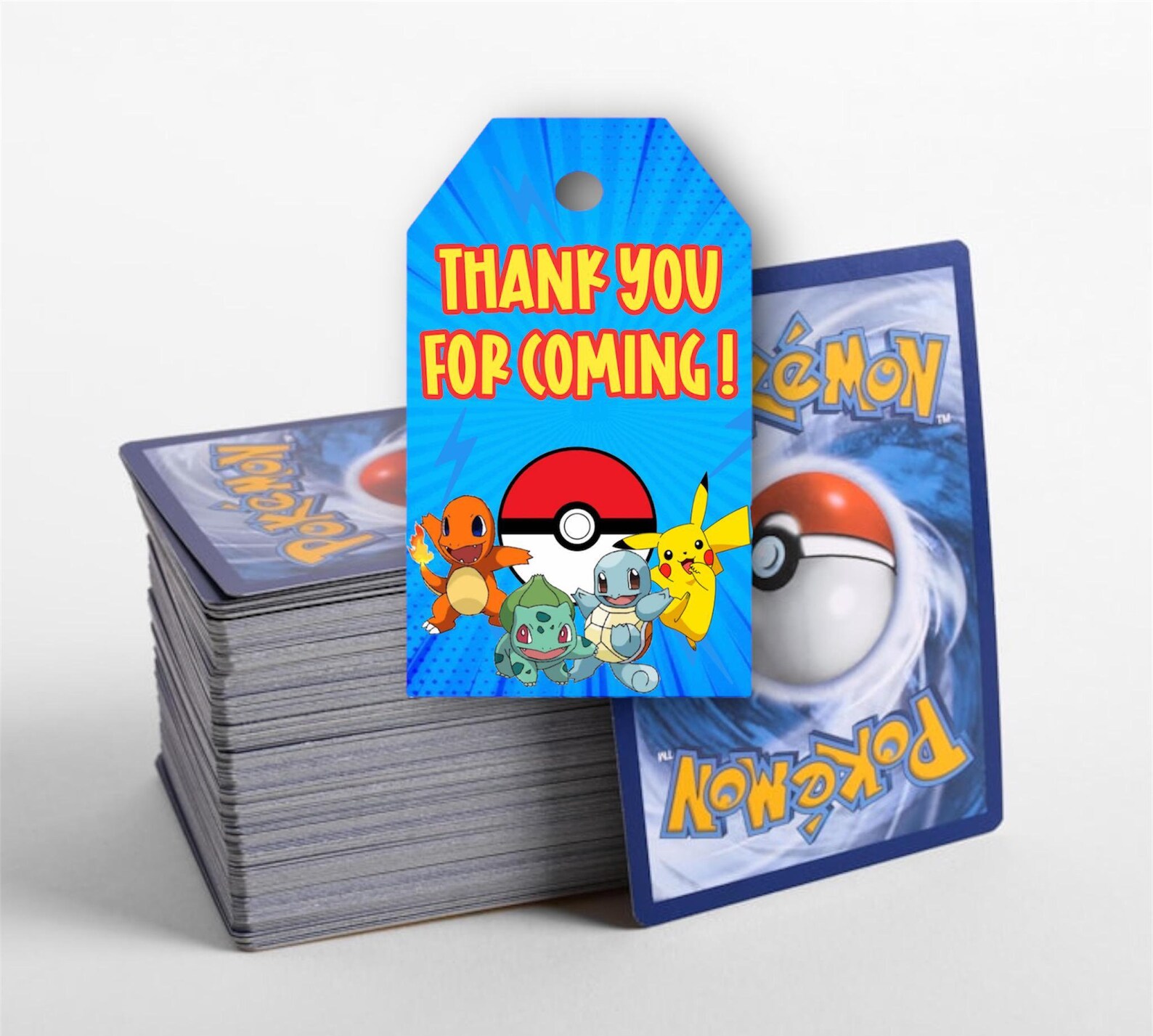 Pokémon Tag, Pokémon Thank You Tag, Pokémon Favor Tag, Pikachu Tags - Etsy