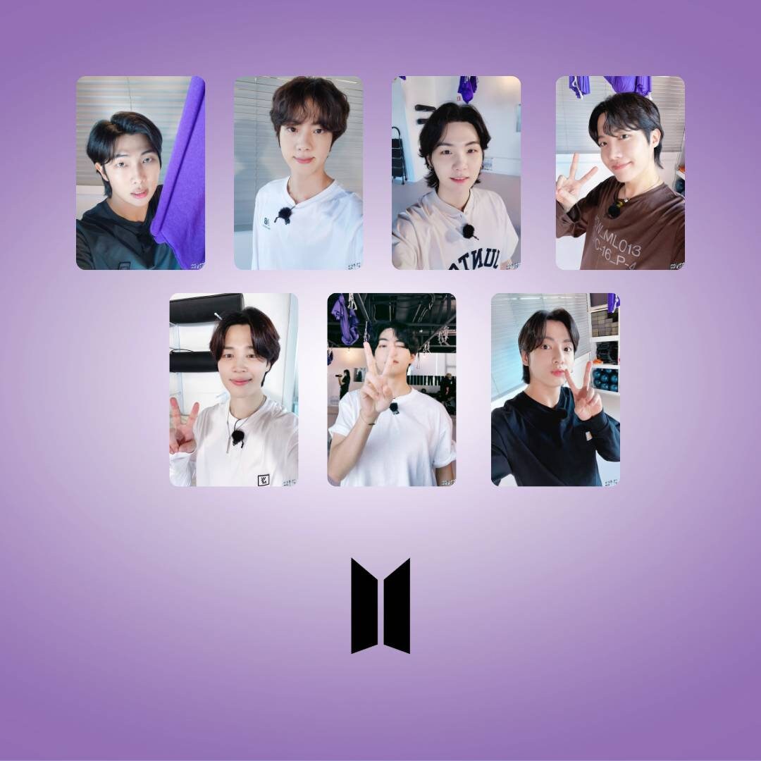 BTS Purple Silk Photocards unofficial - Etsy