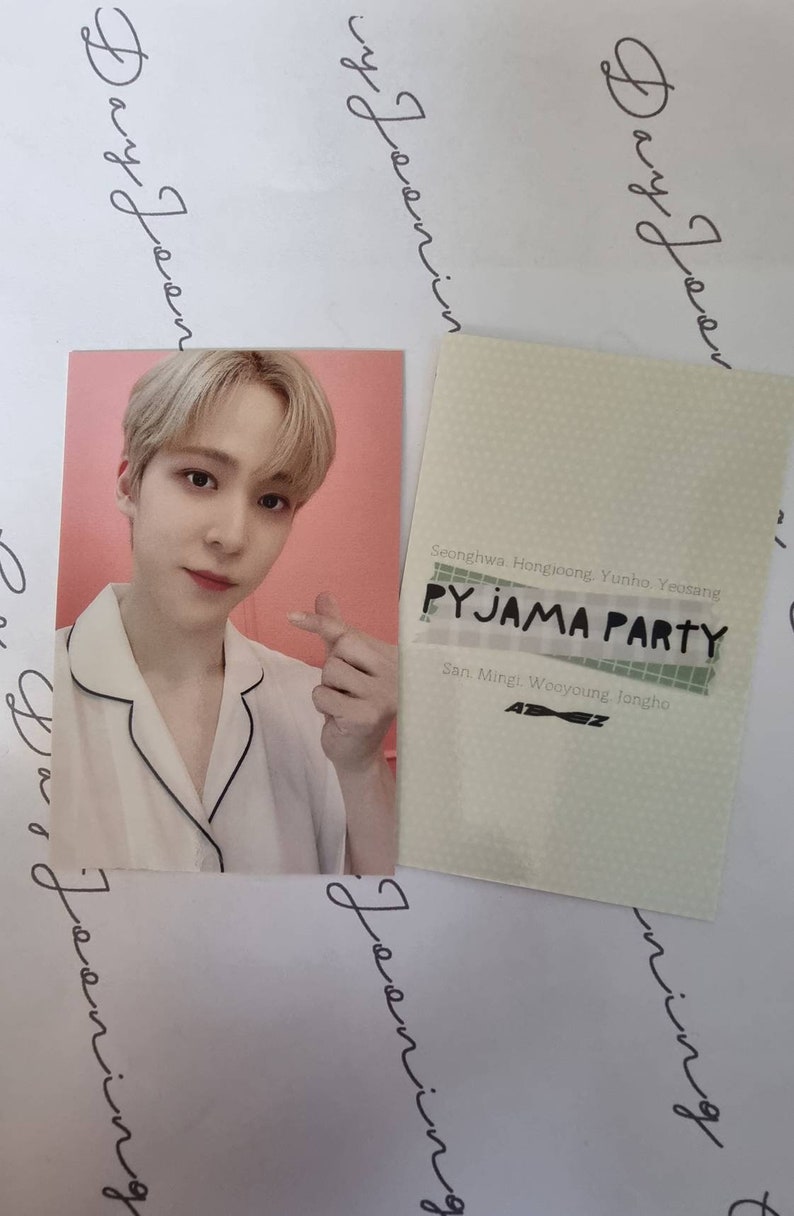 Ateez Pyjama Party Photocards unofficial - Etsy