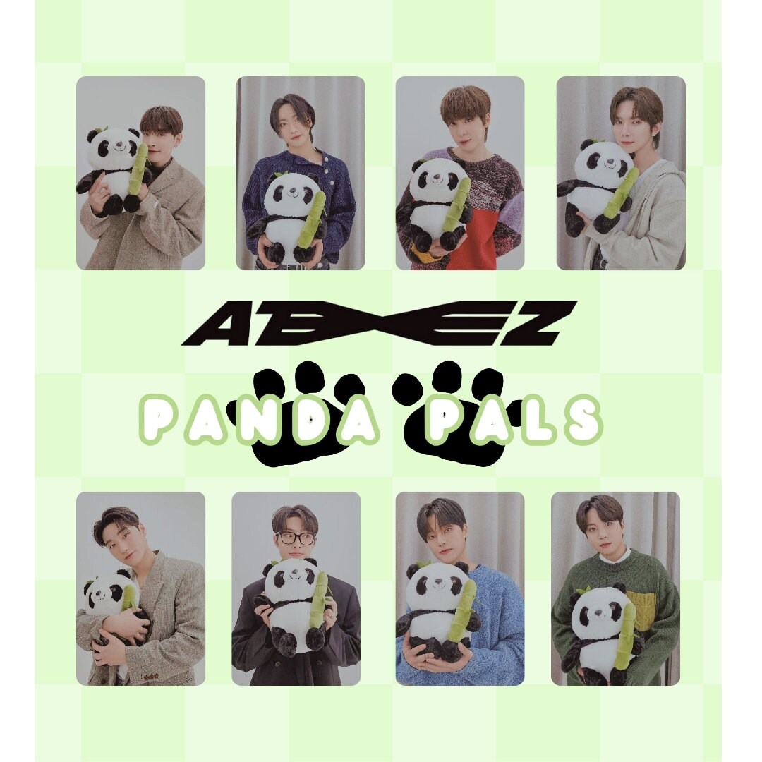 Ateez "panda Pals" Photocards [unofficial] - Etsy