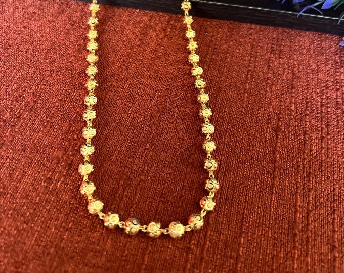 Micro Gold Shiny Beads 24 Inches Long Haram 6 MM Bead Size /micro Gold ...