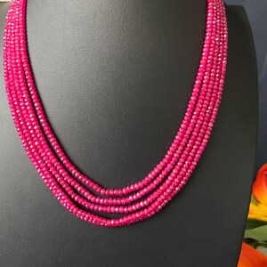 Ruby Red Chatham Bead Haram: South Indian Bridal Jewelry - Etsy