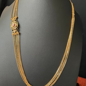 Chandra Haram Ruby AD Stones/traditional and Trendy 5 Line Each Side ...