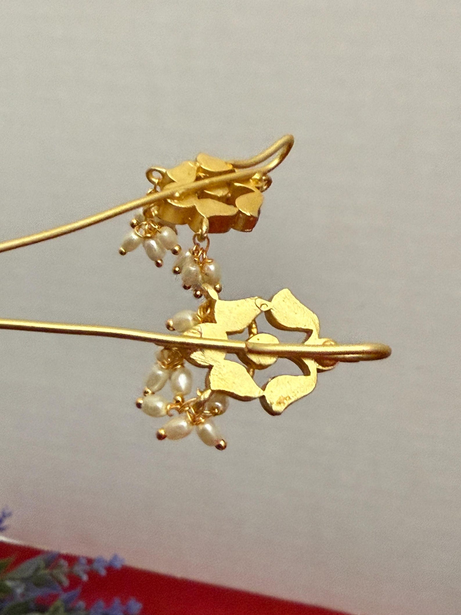 Royal Blue Kundan Bugadi Ear Cuffs: Gold Finish ,check the Size Before ...