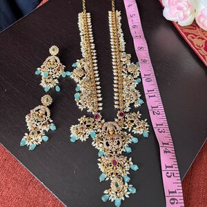 Bolaji Venkateswara Swami Temple Jewellry/ Long Haram Gold Finish ...