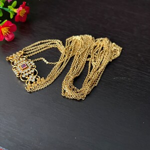 Chandra Haram Ruby AD Stones/traditional and Trendy 5 Line Each Side ...