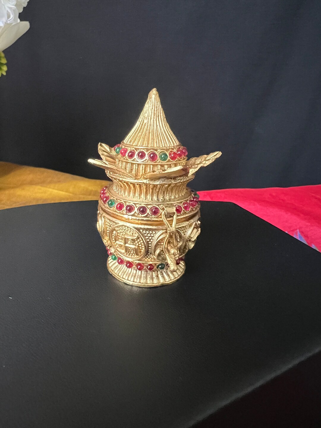 Kumkum Box Sindoor Box /small Kalshamu /kumkum Bharani Open Ablue ...