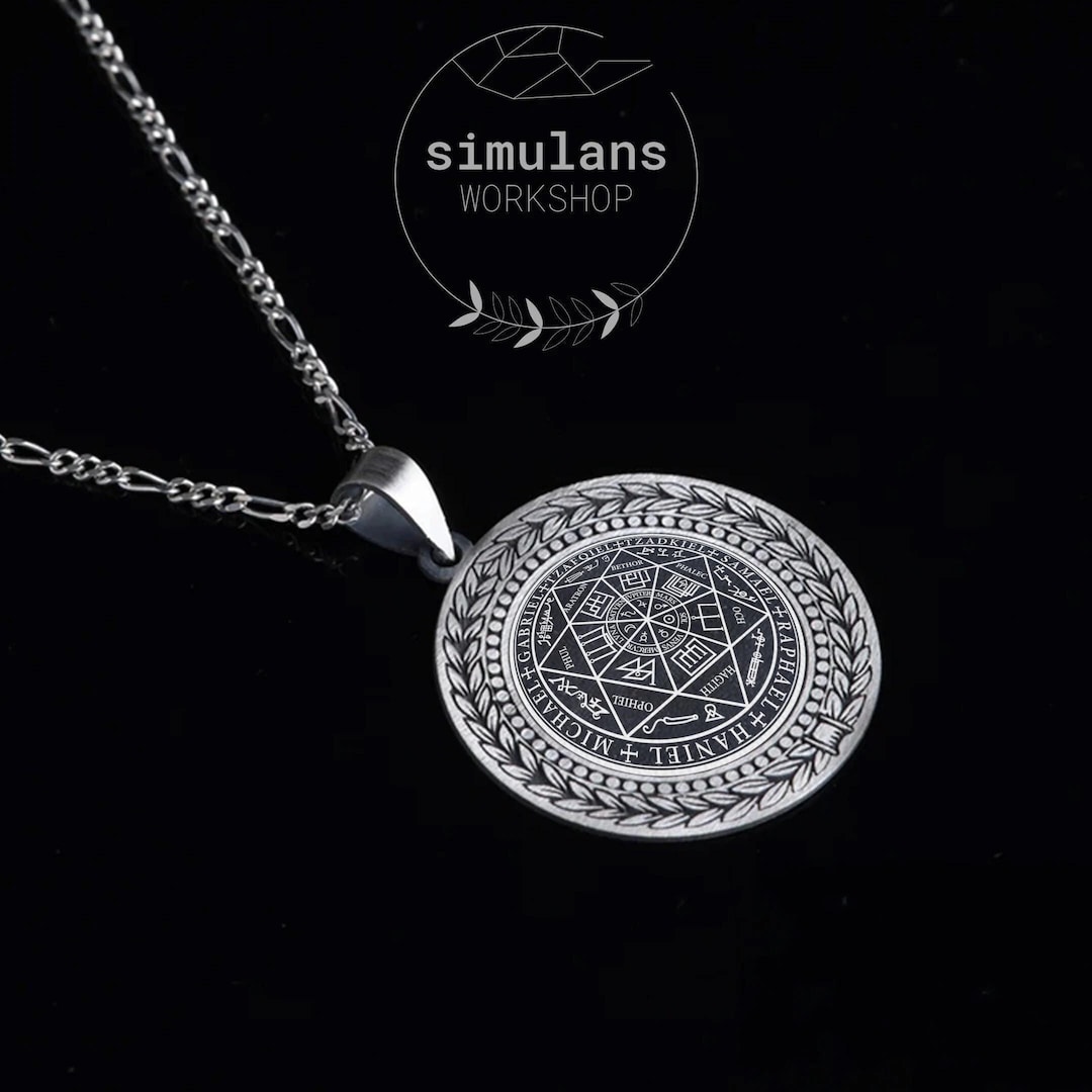 925 Sterling Silver Archangel Sigil Necklace - Choose Your Angel ...